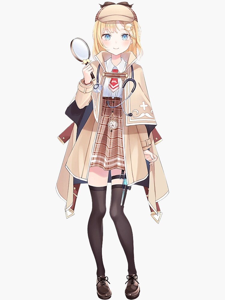 "Amelia Watson Full Body Sticker" Sticker for Sale by UwU-Senpai ...