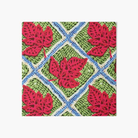 "Maple Leaf Crochet Yarn Granny Square Pattern Abstract Crochet ...
