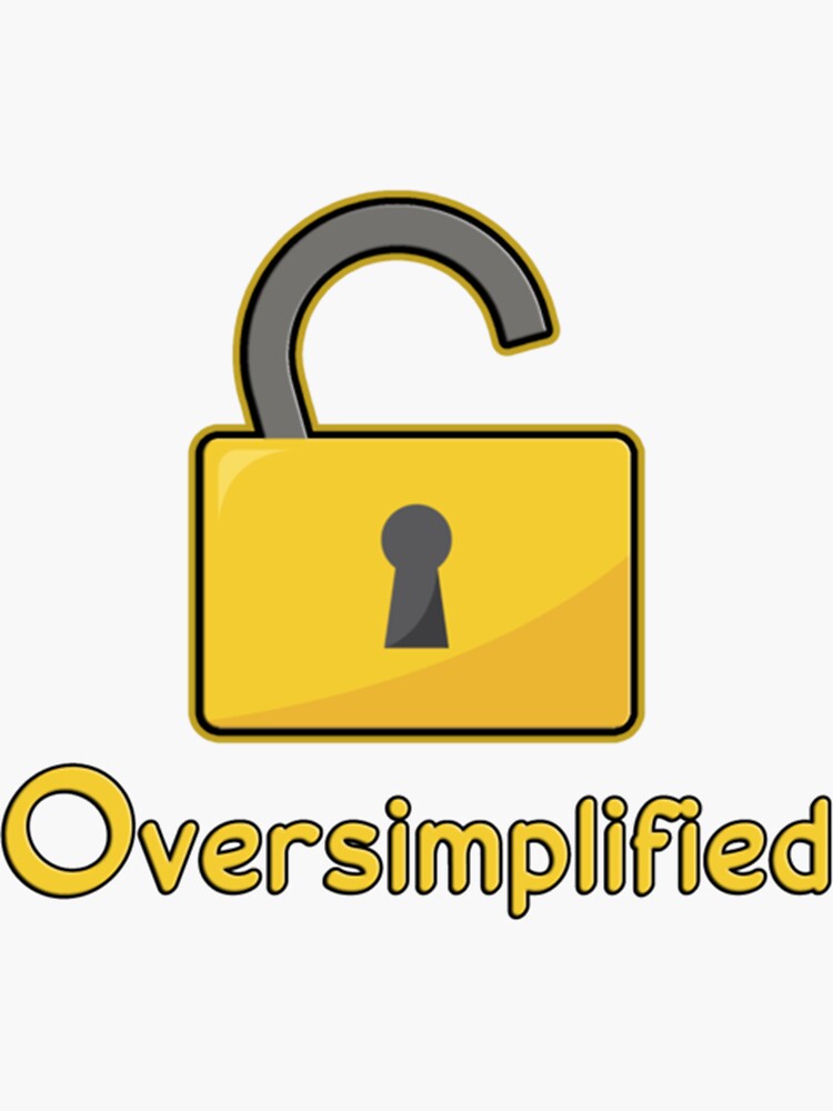 "Oversimplified (6)" Sticker for Sale by ADEPTTDESIGN | Redbubble