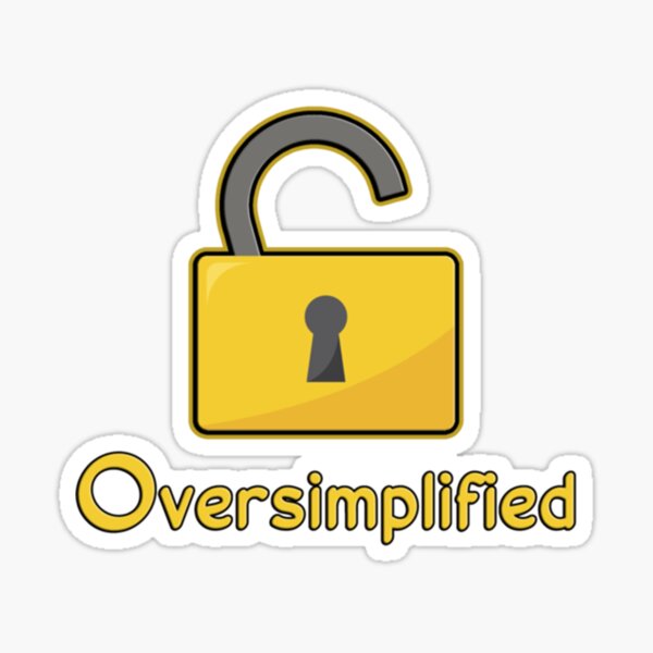 "Oversimplified (6)" Sticker for Sale by ADEPTTDESIGN | Redbubble