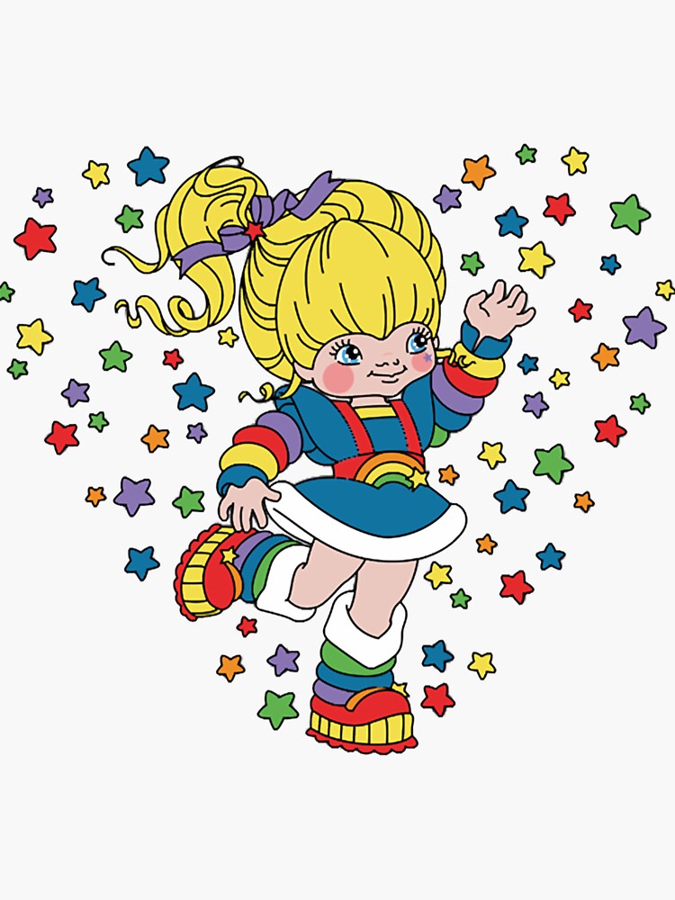 "Rainbow Brite Heart " Sticker for Sale by CleBoyeN | Redbubble