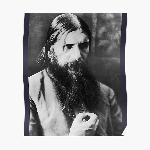 "Light Blue Singer Rasputin" Poster for Sale by Garrickmichaele | Redbubble