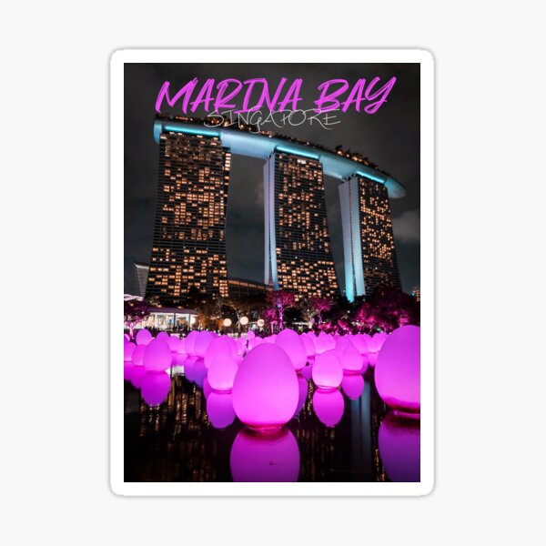 "Marina Bay, Singapore" Sticker for Sale by CitiesWorldwide | Redbubble