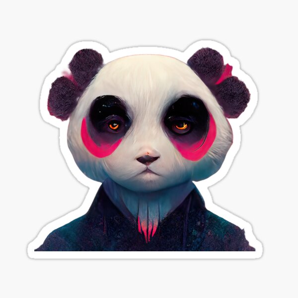 "Cute Cyber Panda" Sticker for Sale by Solemny | Redbubble