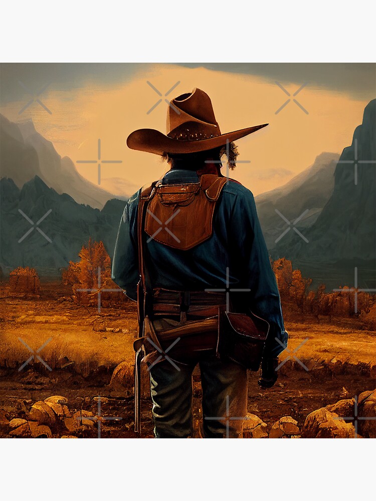 "Western portrait painting western guy cowboy painting digital art 7 ...