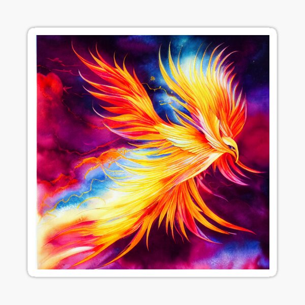 "Phoenix Rising" Sticker for Sale by TheHanmore | Redbubble