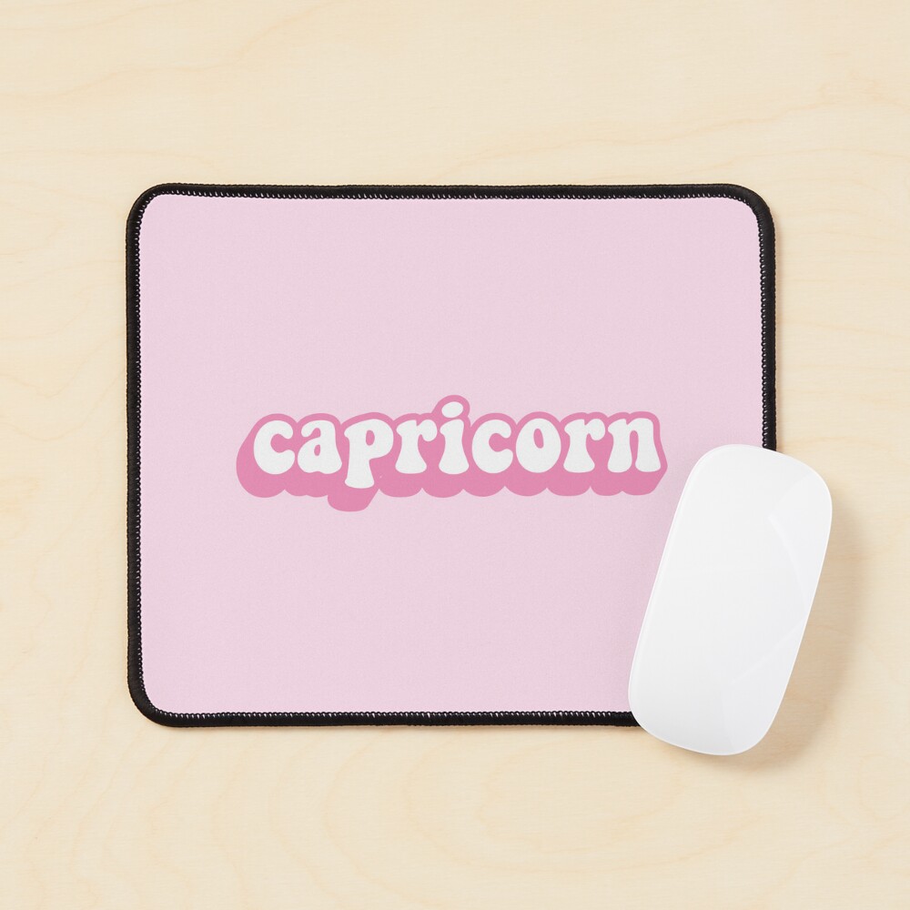 "Capricorn Pink Text" Sticker for Sale by OldDannyBrown | Redbubble