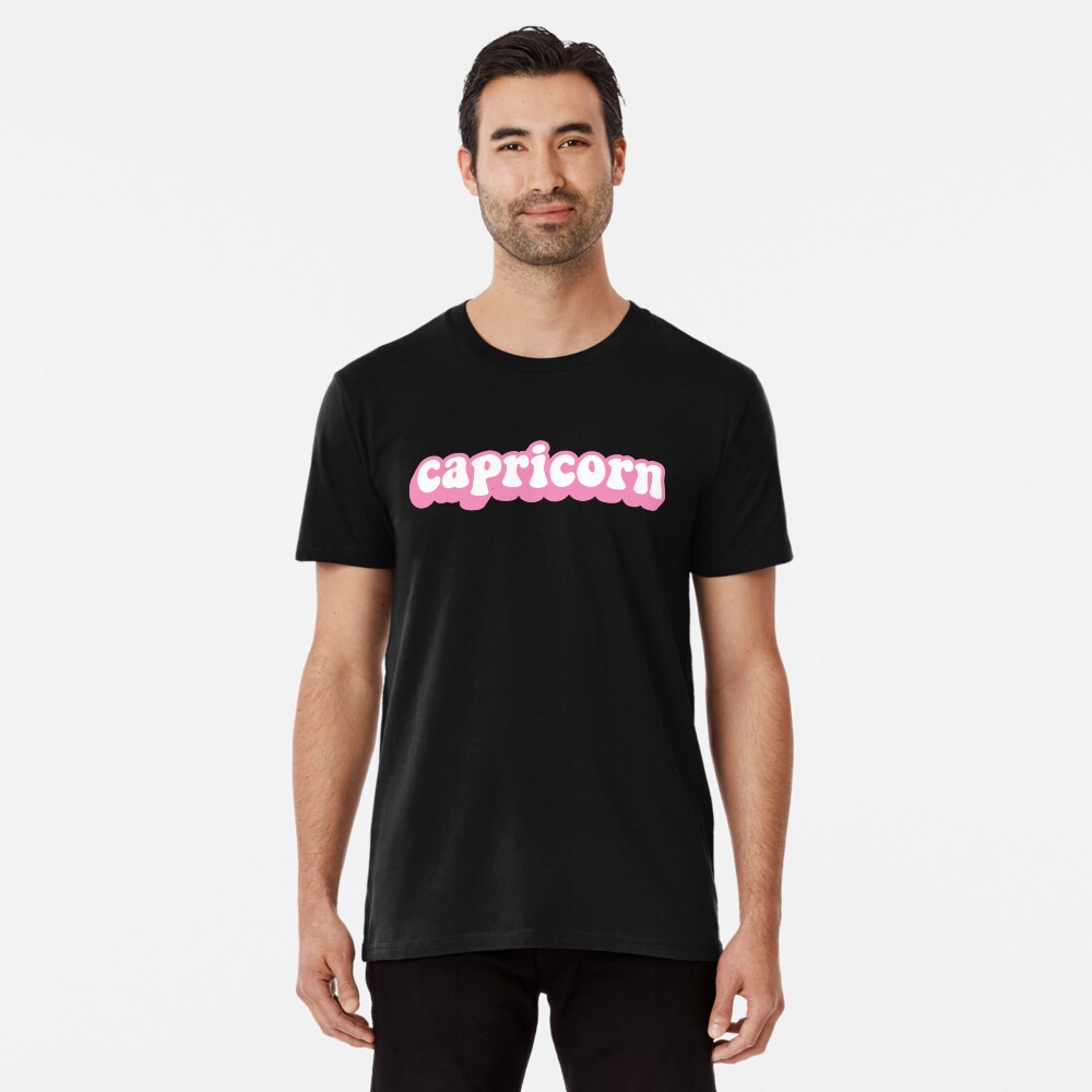 "Capricorn Pink Text" Sticker for Sale by OldDannyBrown | Redbubble