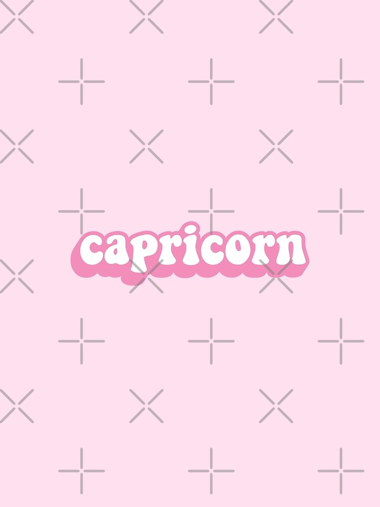 "Capricorn Pink Text" Poster for Sale by OldDannyBrown | Redbubble