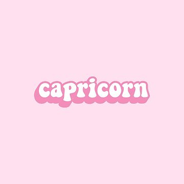 "Capricorn Pink Text" Sticker for Sale by OldDannyBrown | Redbubble