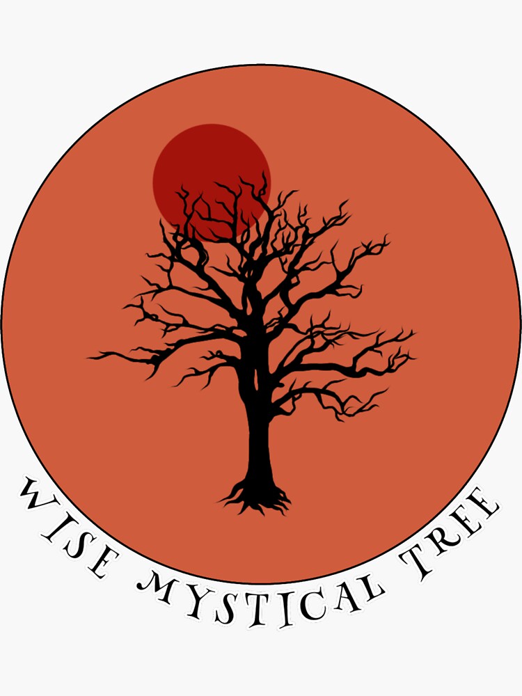 "Wise Mystical Tree" Sticker for Sale by Evania27 | Redbubble