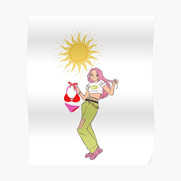 Sexy Anime Underwear Sun، T Shirt Poster For Sale By Errobio Redbubble