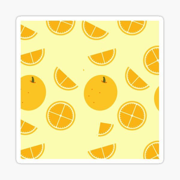 "Tangerine Pattern in Yellow and Orange" Sticker for Sale by Artnigel ...