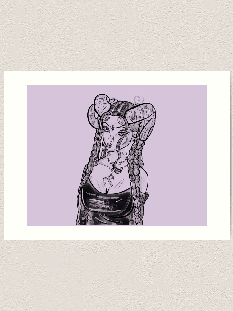 "Dark Japanese Romance Style - Devil Sketch Succubus Style" Art Print ...