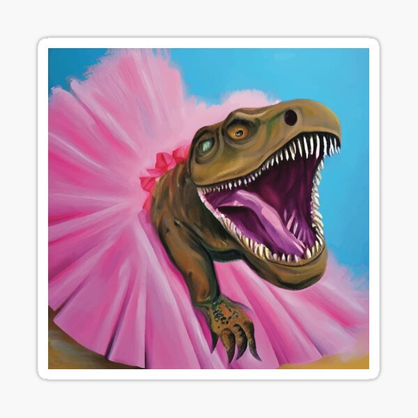 "The fabulous T. rex presents the Tutu" Sticker for Sale by Anansic ...