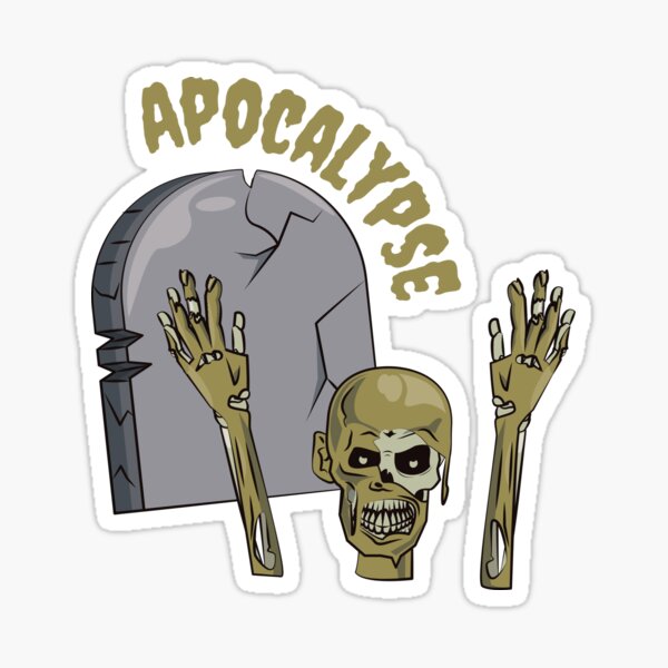 "Zombie Apocalypse" Sticker for Sale by Jimsgreatloot | Redbubble