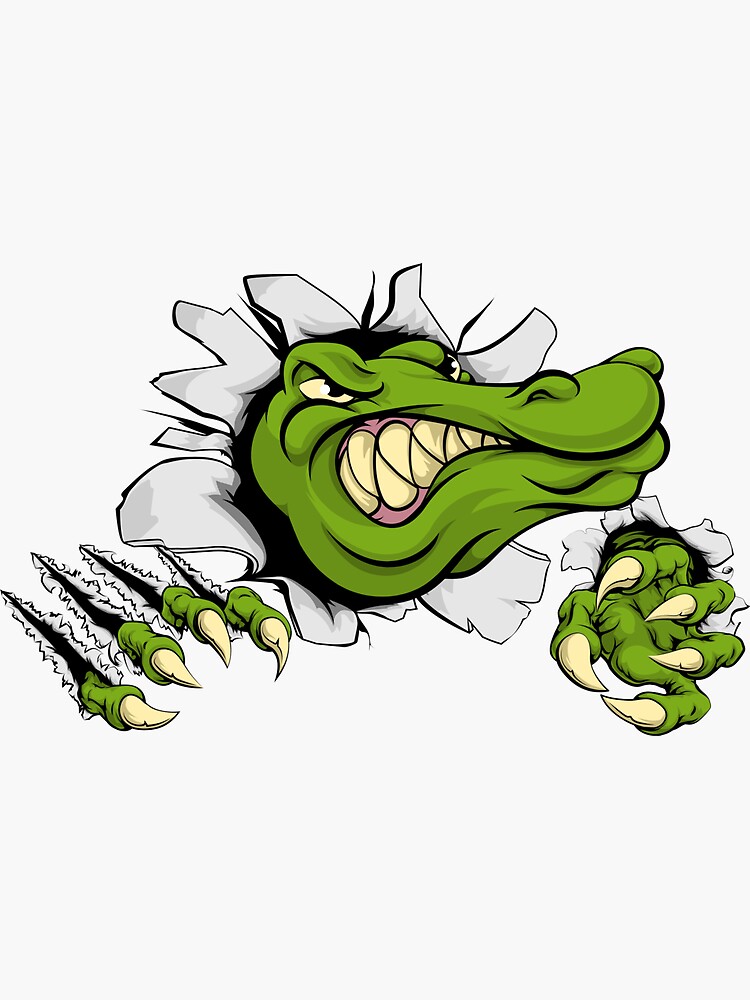 "Australian angry croc sticker" Sticker for Sale by thezorey | Redbubble