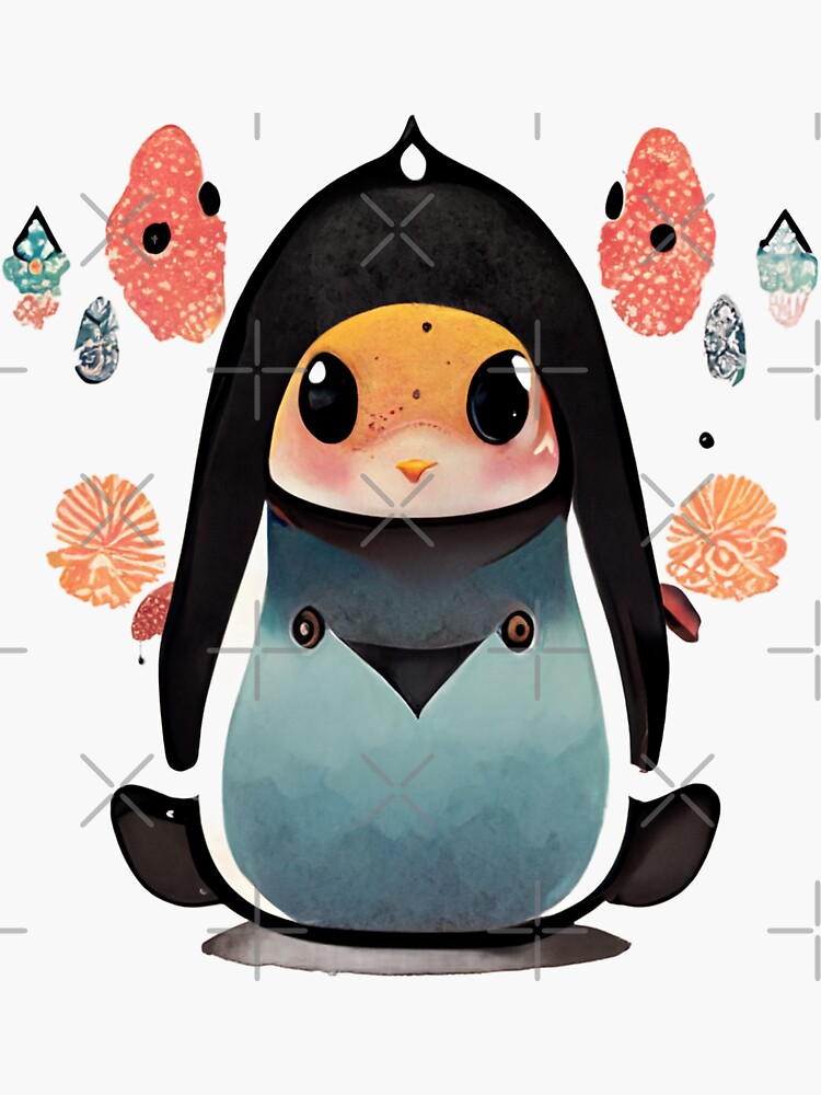 "Chibi Penguin" Sticker for Sale by Bratak | Redbubble