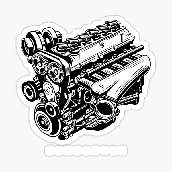 "2JZ Engine" Sticker for Sale by OlegMarkaryan | Redbubble