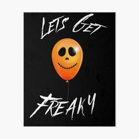 "Lets Get Freaky Happy Halloween Orange Pumpkin Party Balloon Smiley ...