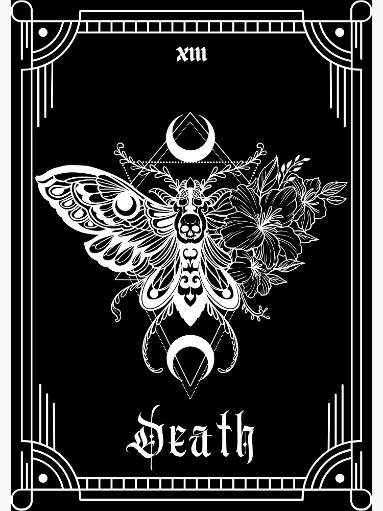 "Death Tarot Card - Black Tarot" Sticker for Sale by MindedInc | Redbubble