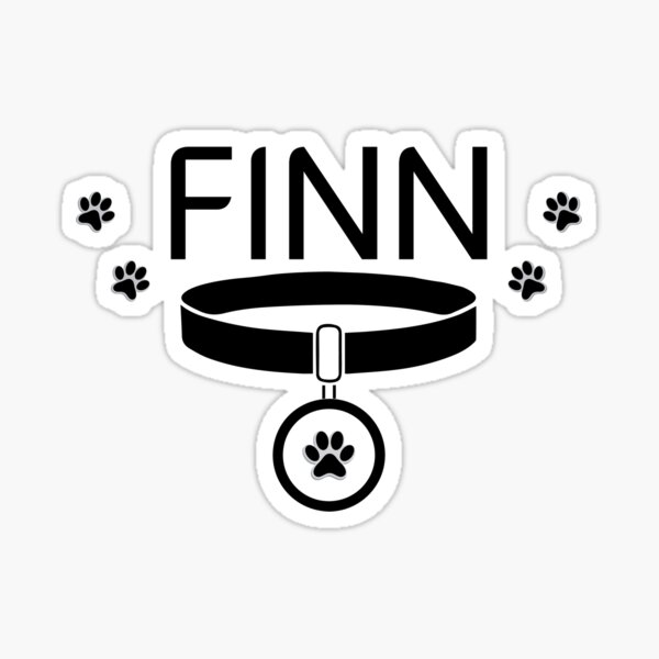 "FINN Pet's Name - My cat's name is FINN - FINN cat's Name" Sticker for ...