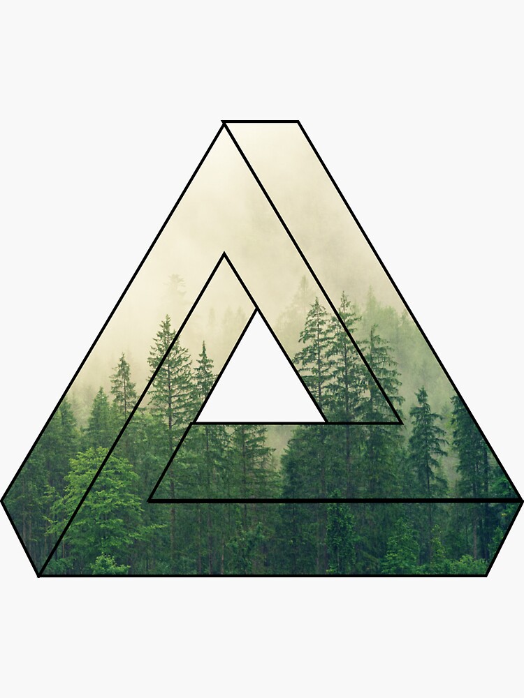 "nature triangle forest | gift" Stickerundefined by designer-tobi ...