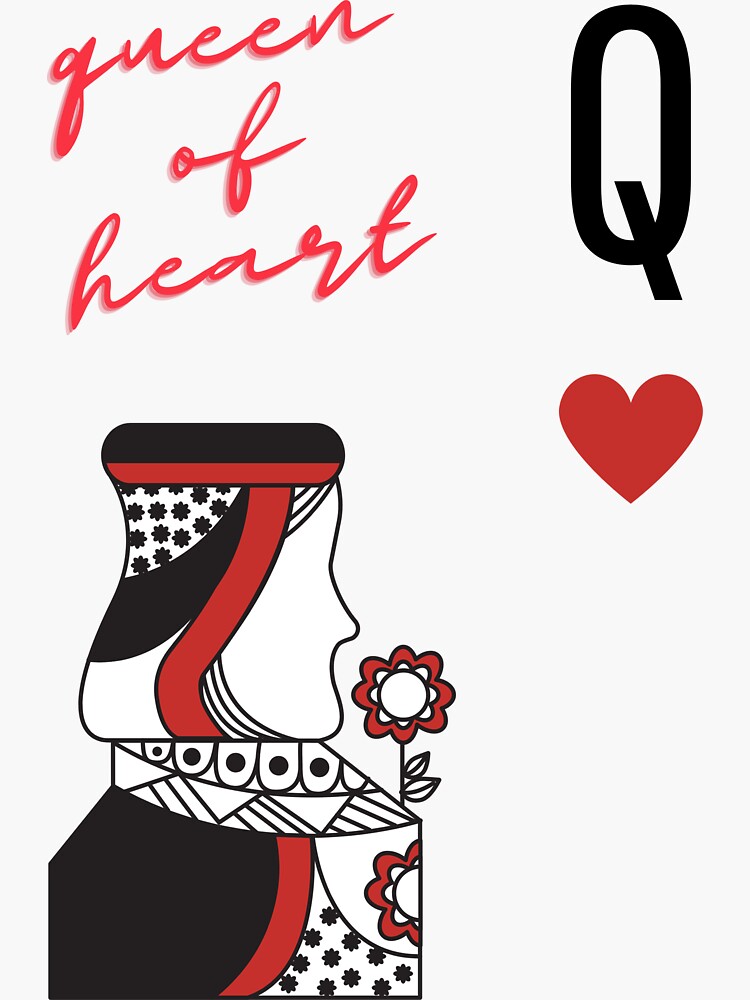 "QUEEN OF HEART QOH" Sticker for Sale by lhanot | Redbubble