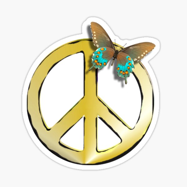 "World Peace Sign Vibrant Art Graffiti" Sticker for Sale by ...