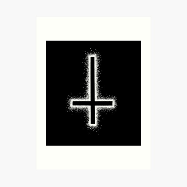 "Inverted Cross - White " Art Print for Sale by RavenInTheFog | Redbubble