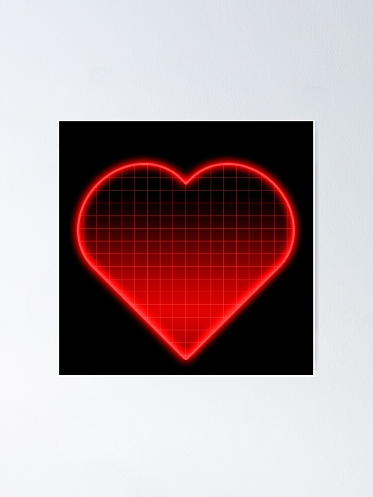 "Techno Heart (Red)" Poster by Gilberticus | Redbubble