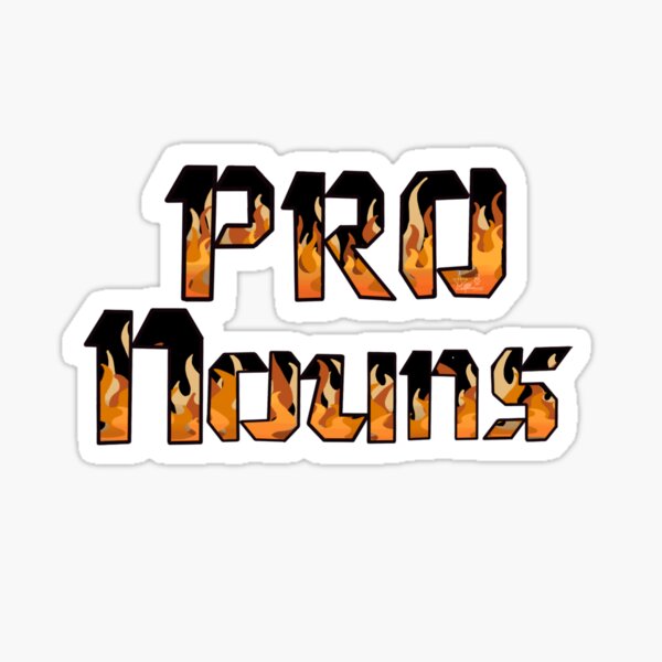 "Pro Nouns" Sticker for Sale by SoftMommyDomme | Redbubble