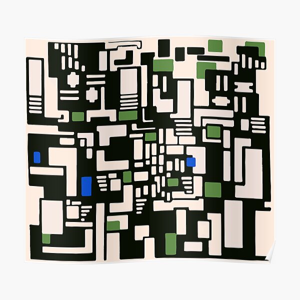 "Abstract art with multiple shapes" Poster for Sale by O-someness ...