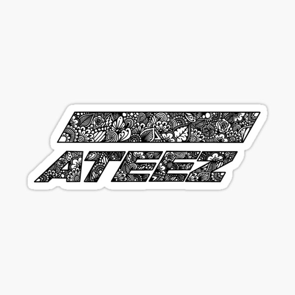 "Zentangle ATEEZ Logo" Sticker for Sale by TheHermitCrab | Redbubble