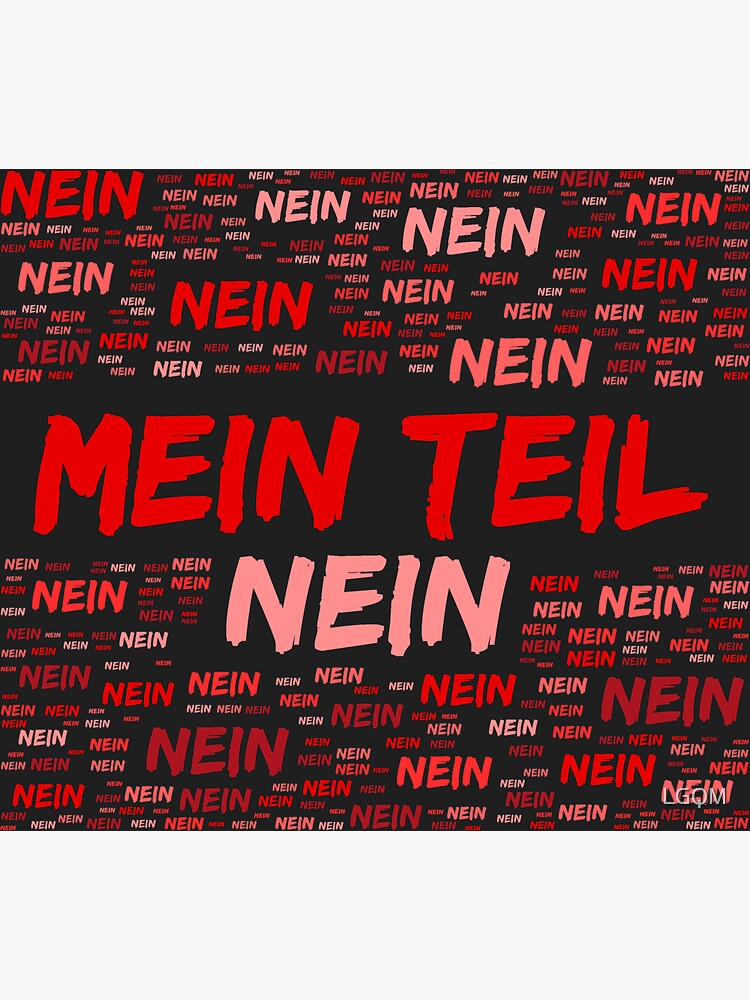 "Mein teil - Fleisch (inspired by Rammstein)" Sticker for Sale by LGQM ...