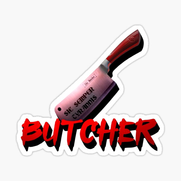 "The butcher version1" Sticker for Sale by Zanimations | Redbubble