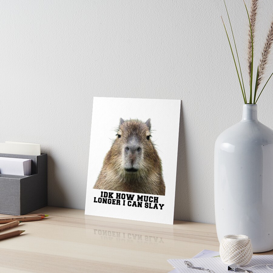 "Idk How Much Longer I Can Slay Capybara Sarcastic Dank Meme Quote ...