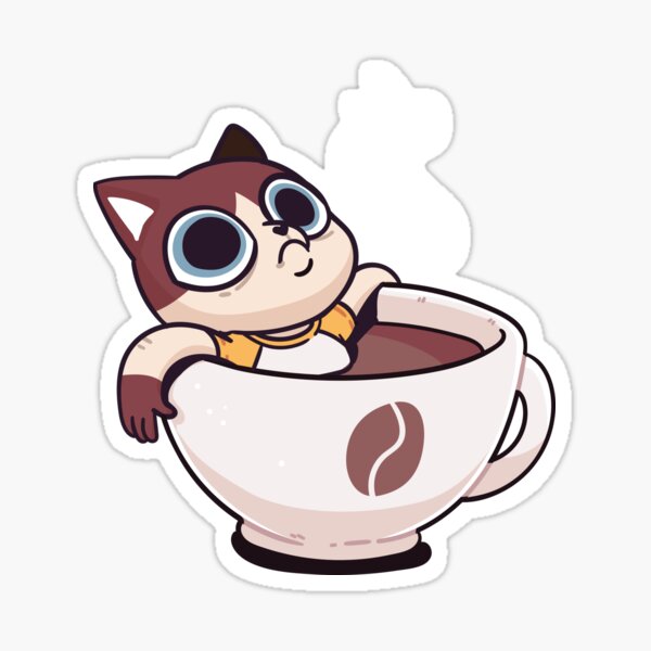 "Cat busy with daily household chores" Sticker for Sale by anwar ...