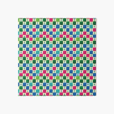 "Abstract Crochet Granny Square Pattern Checkered Crochet Stitch" Art ...