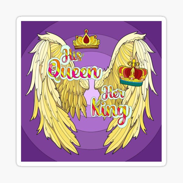"His Queen Her King" Sticker for Sale by BooIce | Redbubble