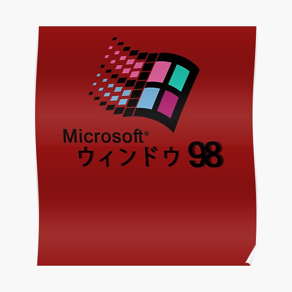 "Microsoft Windows 98 Vaporwave" Poster for Sale by GeovaGoodwin ...