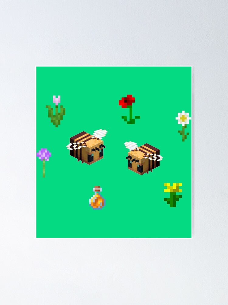 "Minecraft Bee Pack" Poster for Sale by GeovaGoodwin | Redbubble