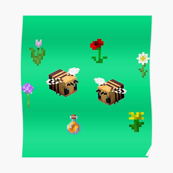 "Minecraft Bee Pack" Poster for Sale by GeovaGoodwin | Redbubble