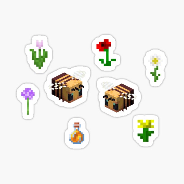 "Minecraft Bee Pack" Sticker for Sale by GeovaGoodwin | Redbubble