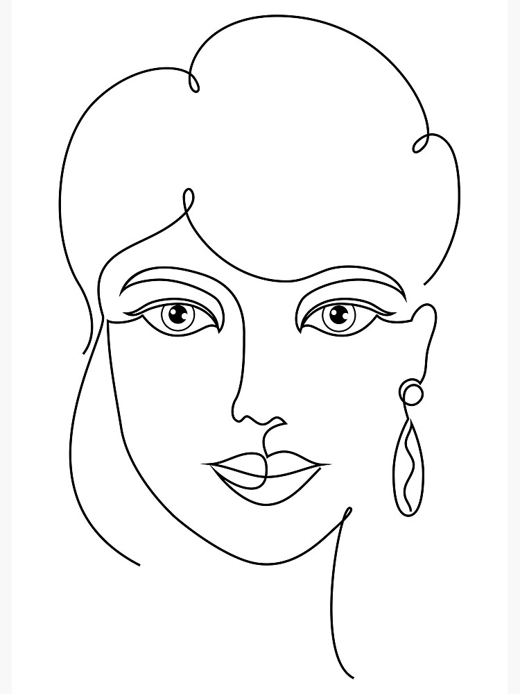"Abstract drawing line art lady" Poster for Sale by LineArtDrawing ...