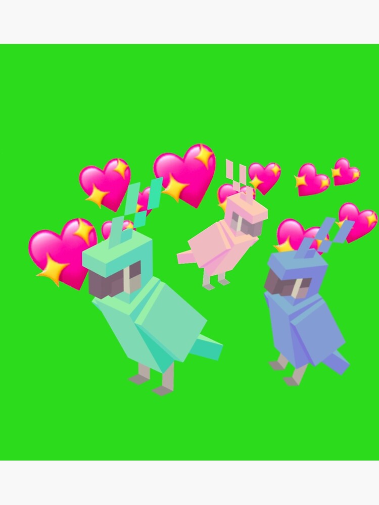 "Minecraft bird parrots Kawaii cute" Poster for Sale by GeovaGoodwin ...