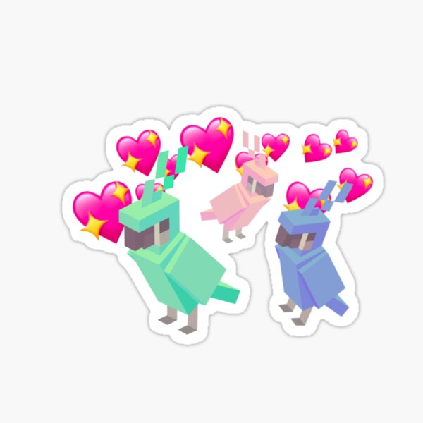 "Minecraft bird parrots Kawaii cute" Sticker for Sale by GeovaGoodwin ...