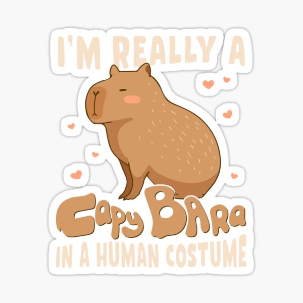 "Capybara Funny Love Capybaras" Sticker for Sale by camanodooseo ...