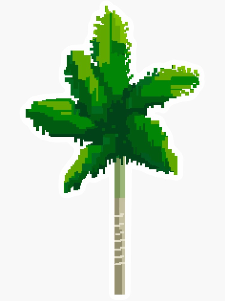 "Pixel art Montgomery palm tree" Sticker for Sale by BridieRitchi ...