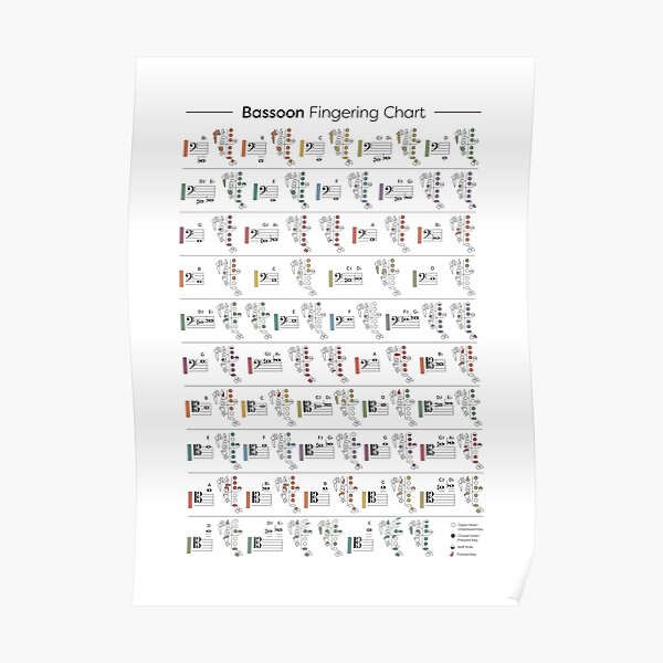 "Bassoon Fingering Chart" Poster for Sale by pennyandhorse | Redbubble